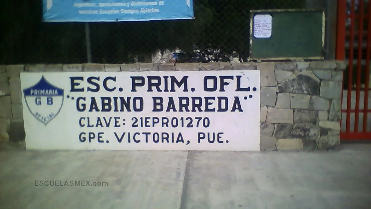 Primaria Gabino Barreda CCT 21EPR0127O en Guadalupe Victoria, Pue.
